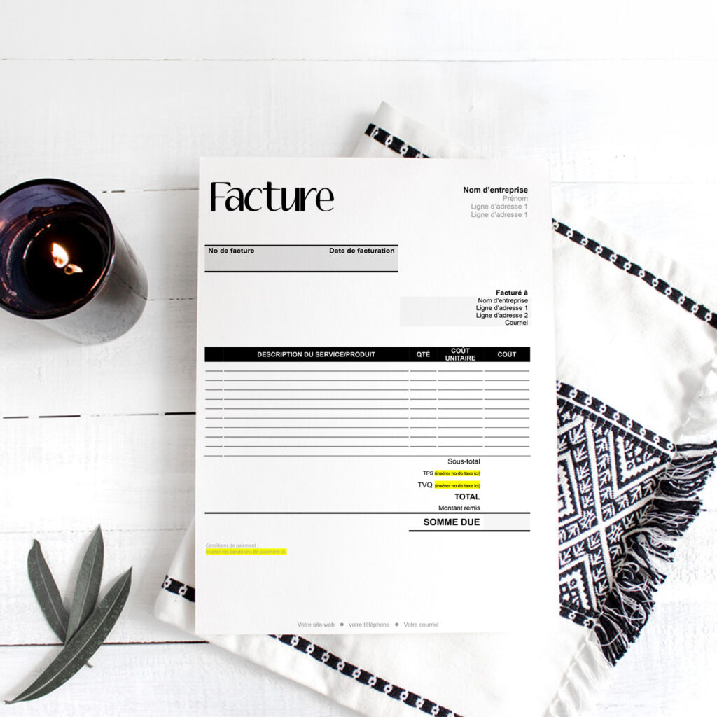 La facture simple - Nadine Blanchette