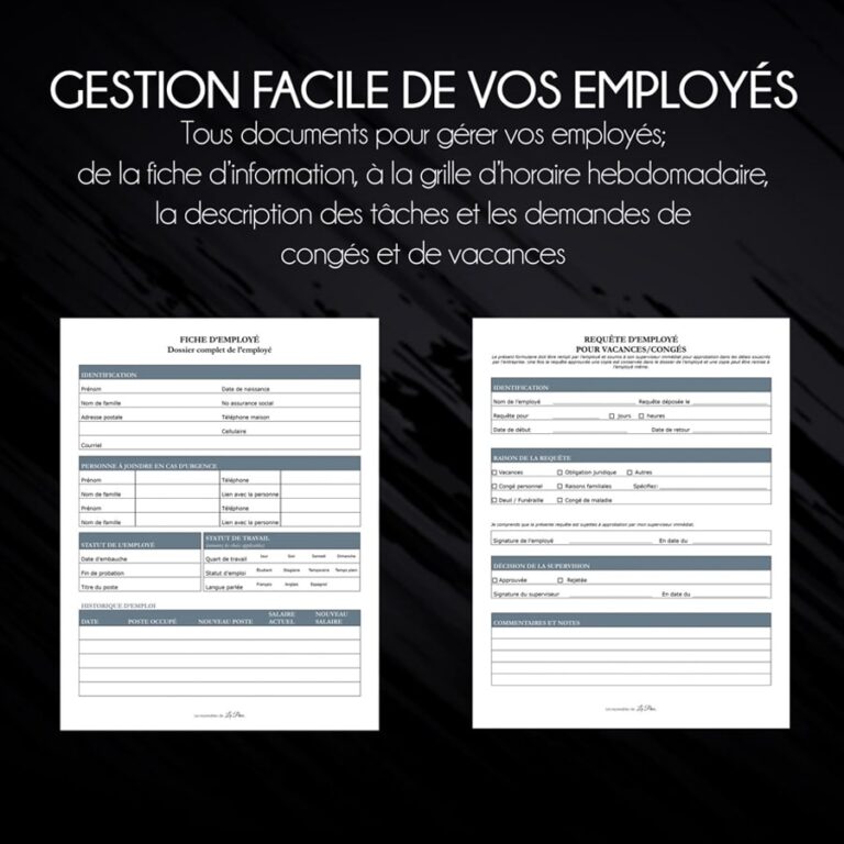 Dossier complet pour employé - Nadine Blanchette